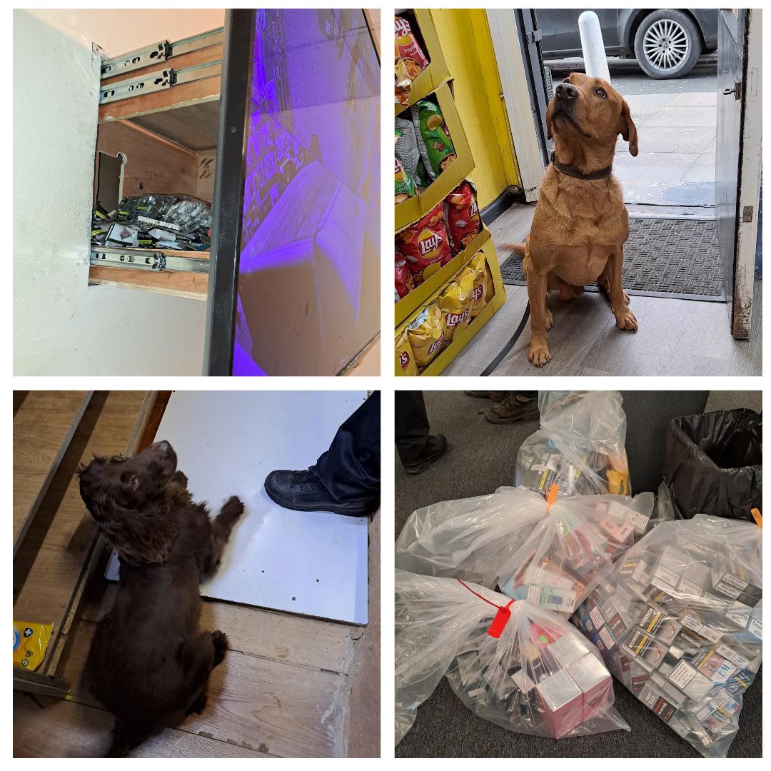 Counterfeit cigarettes worth £7,000 and illegal vapes seized in ...