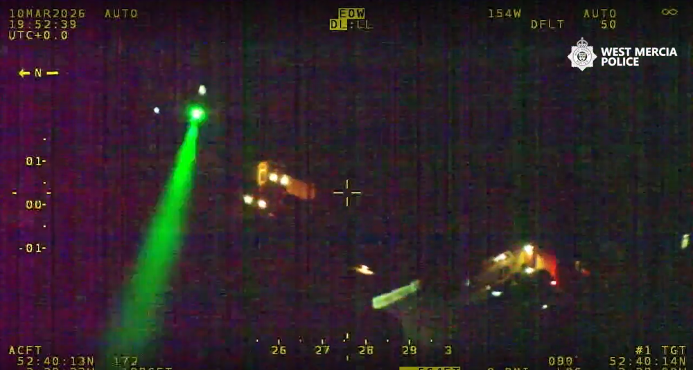 Man sentenced for shining laser at police aircraft | West Mercia Police