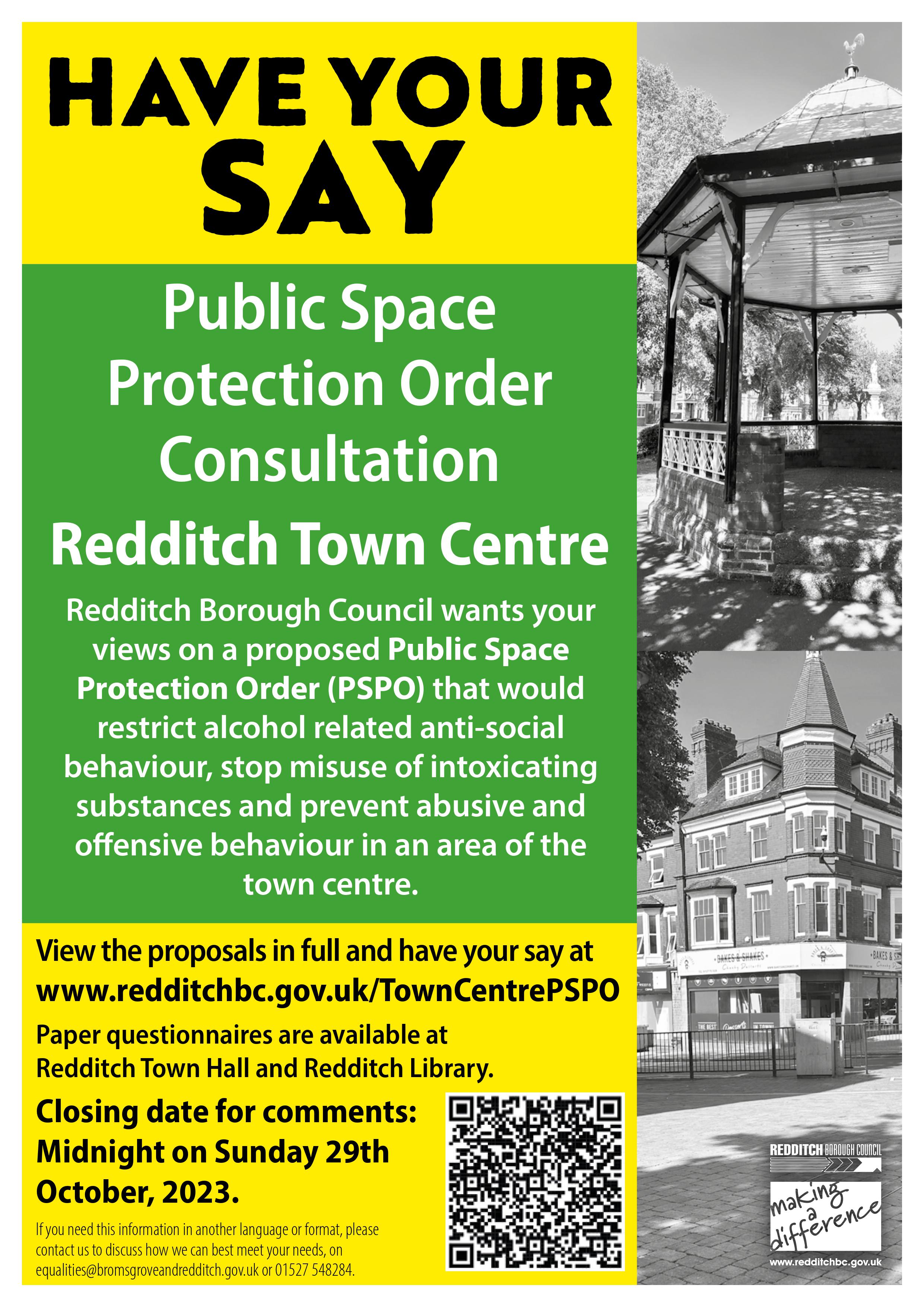 Have your say on proposed Public Space Protection Order in Redditch ...